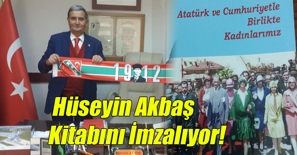 Hüseyin Akbaş Kitabını İmzalıyor! – Kordelya Haber
